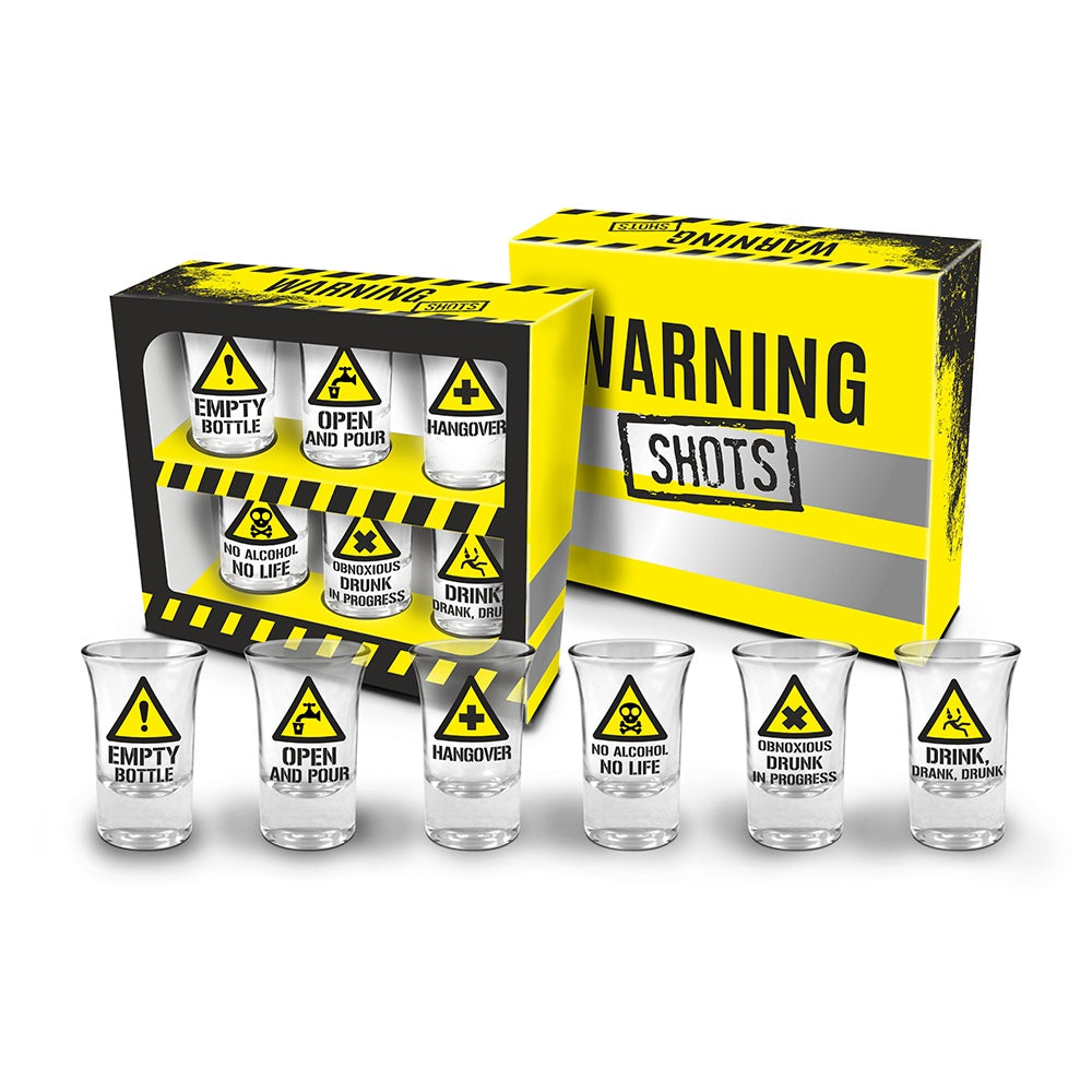 Warning Shots - Set of 6 shot glasses — Bow & Ribbon