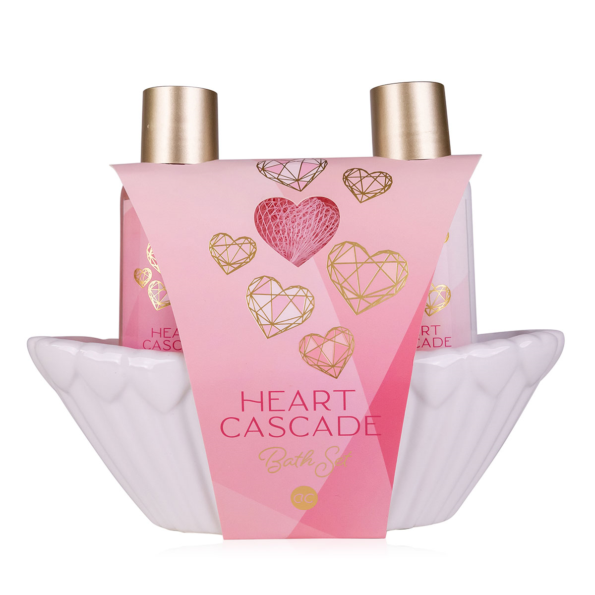Bath set HEART CASCADE — Bow & Ribbon